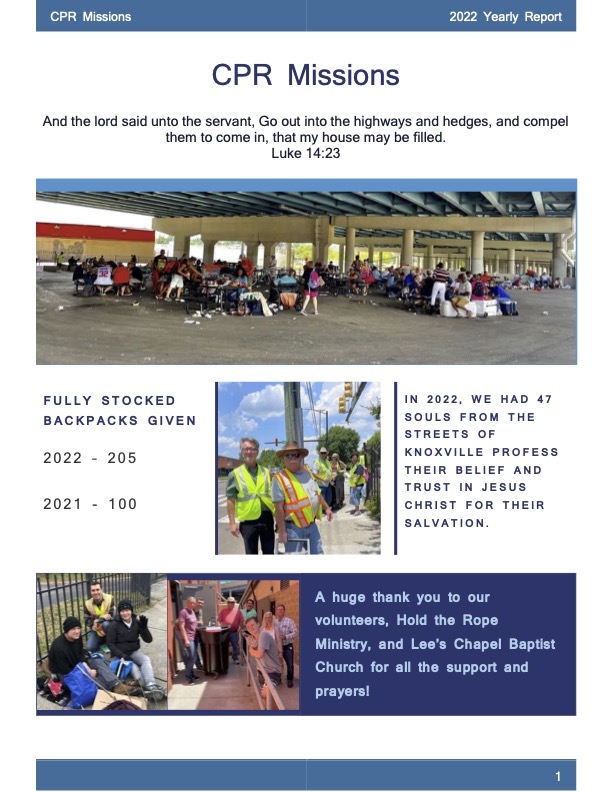 Newsletter – CPR Missions